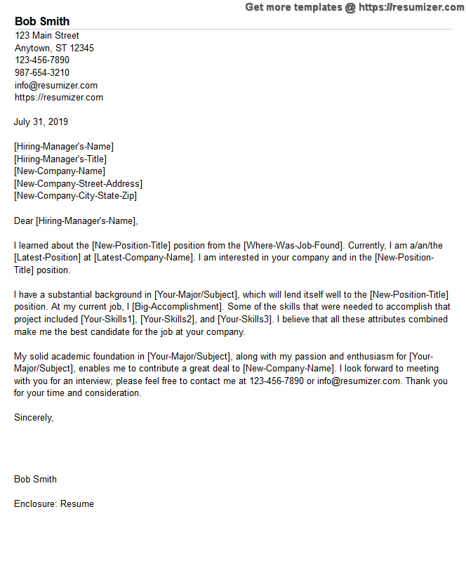 Free Cover Letter Samples 2